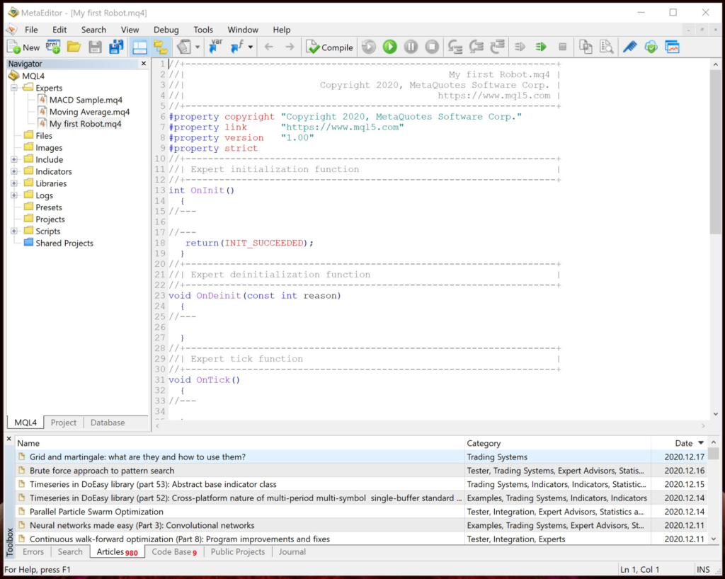 Prepare Your Programming Environment - Forex Robot Expert